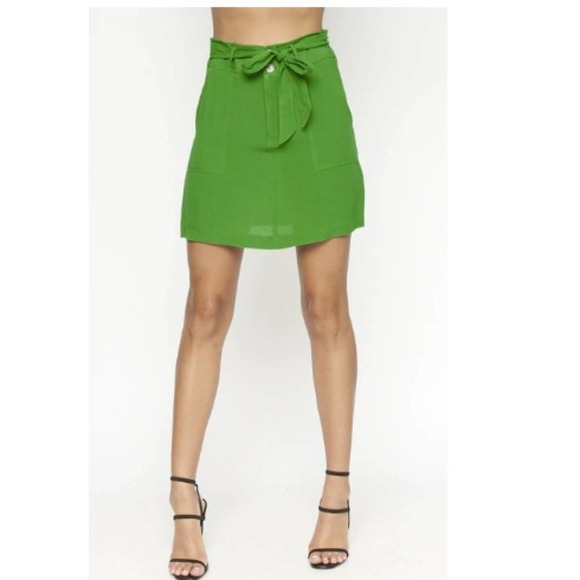 Milk & Honey | Skirts | Cute Lightweight Mini Skirt Grass Green | Poshmark